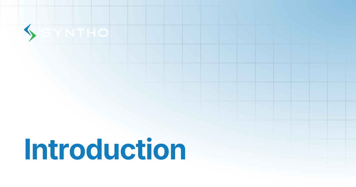 Introduction | Syntho Documentation