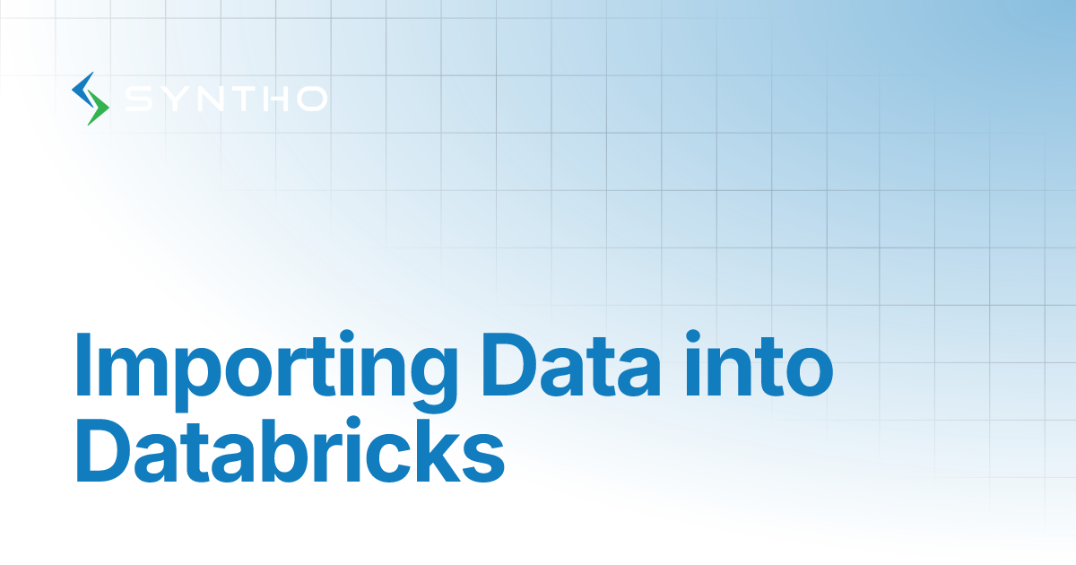 Importing Data into Databricks | Syntho Documentation